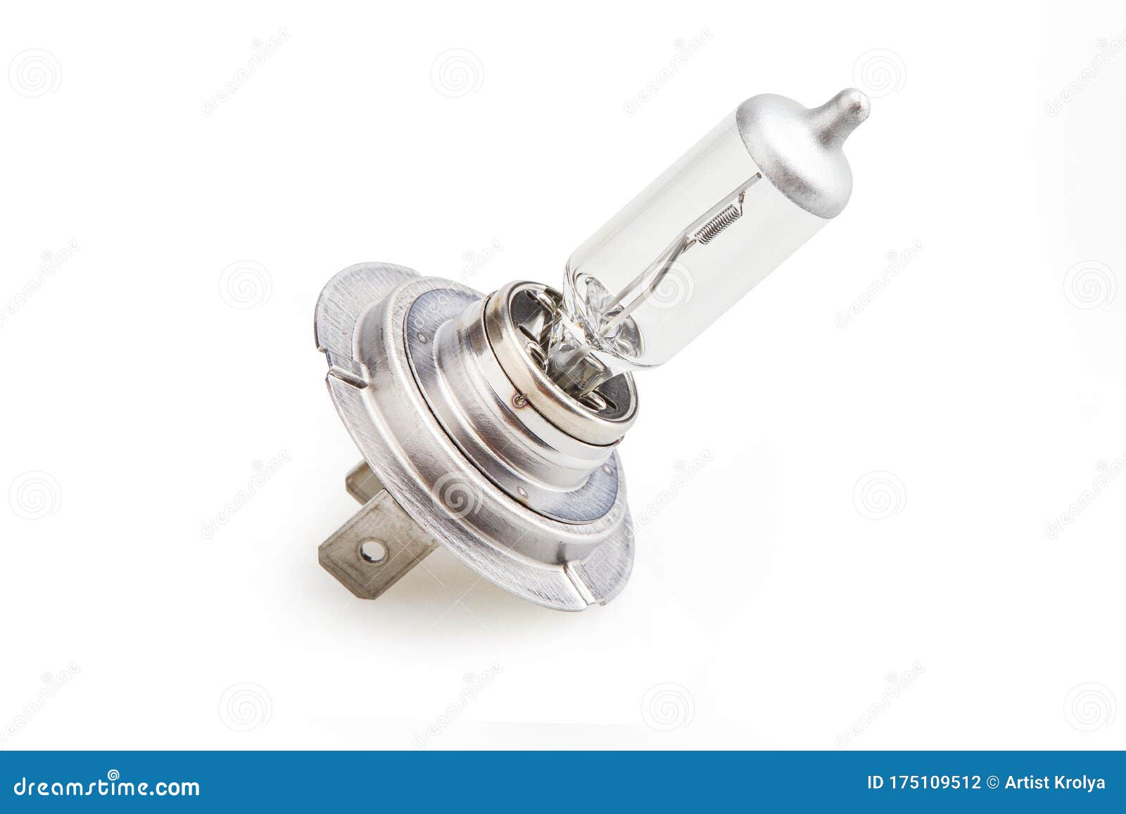 Halogen Auto Bulb. Isolated on White Background Stock Photo - Image of ...