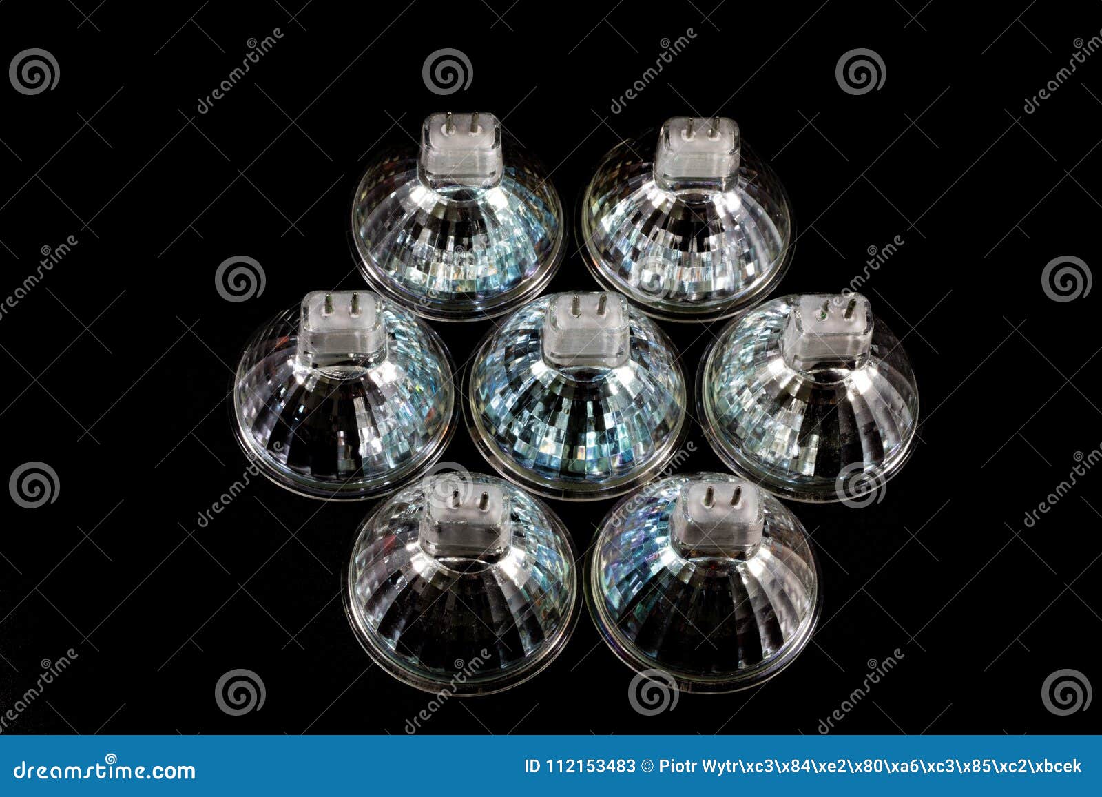 Halogen Bulb in a Reflective Shade. Lighting Accessories on a Da Stock ...