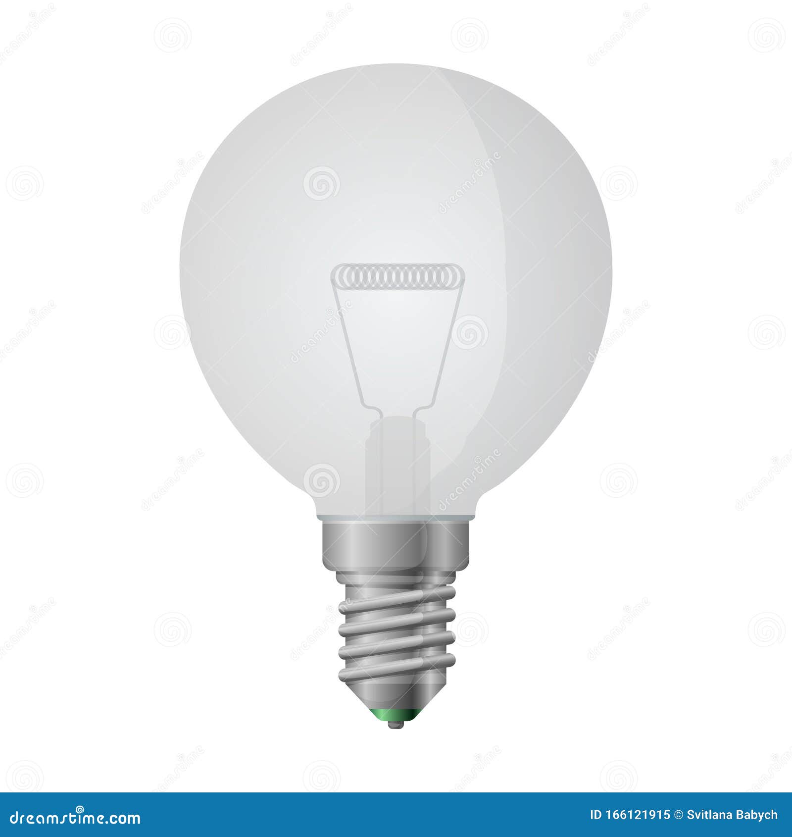 Halogen Bulb Vector Icon. Realistic Vector Icon Isolated on White ...