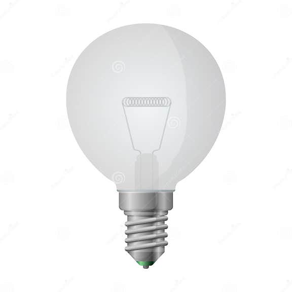 Halogen Bulb Vector Icon. Realistic Vector Icon Isolated on White ...