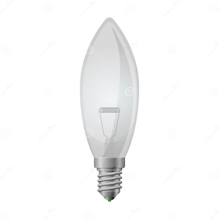 Halogen Bulb Vector Icon. Realistic Vector Icon Isolated on White ...
