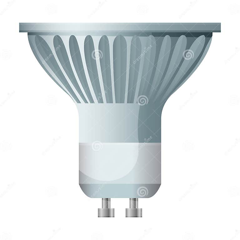 Halogen Bulb Vector Icon. Realistic Vector Icon Isolated on White ...
