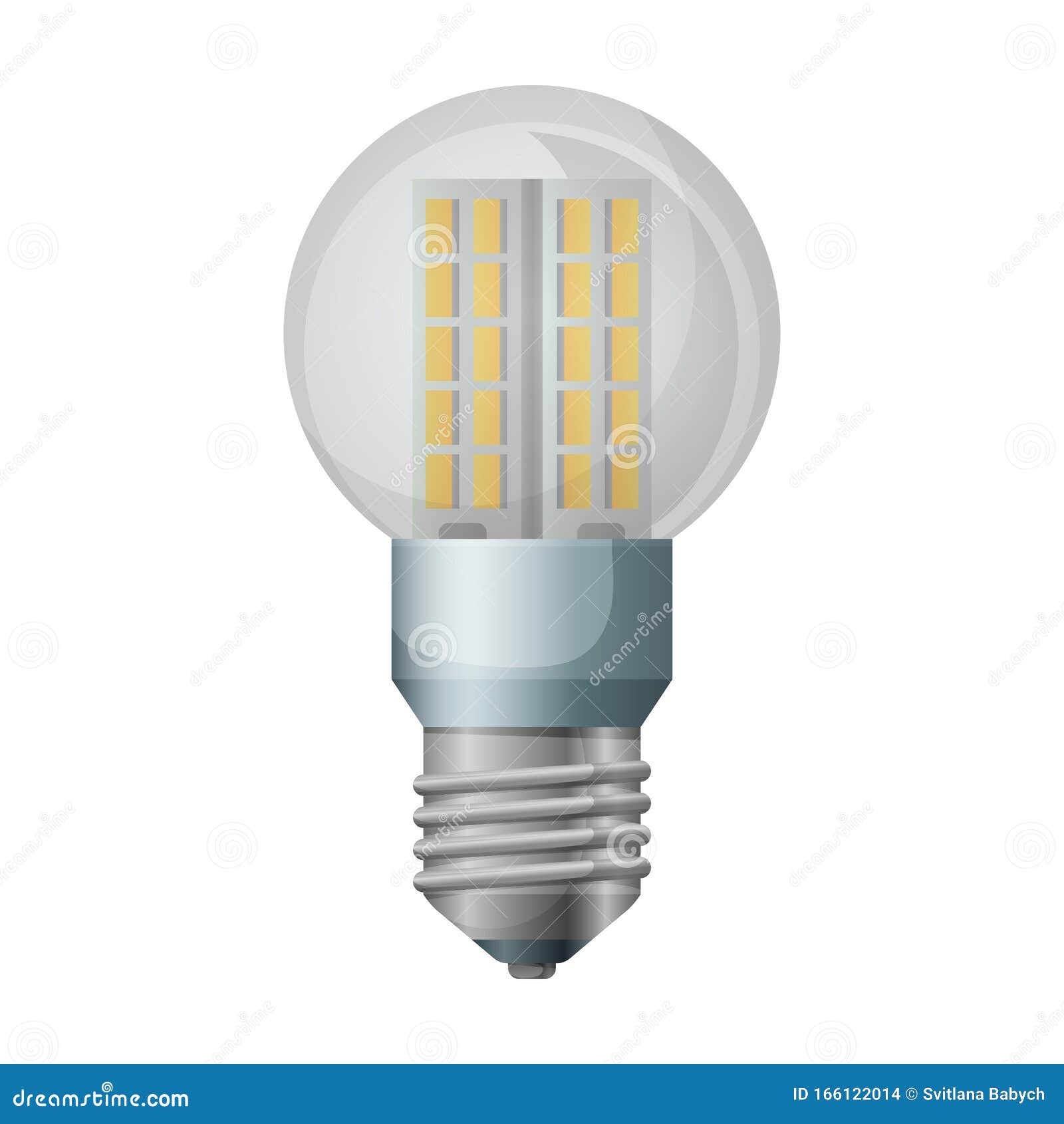 Halogen Bulb Vector Icon. Realistic Vector Icon Isolated on White ...