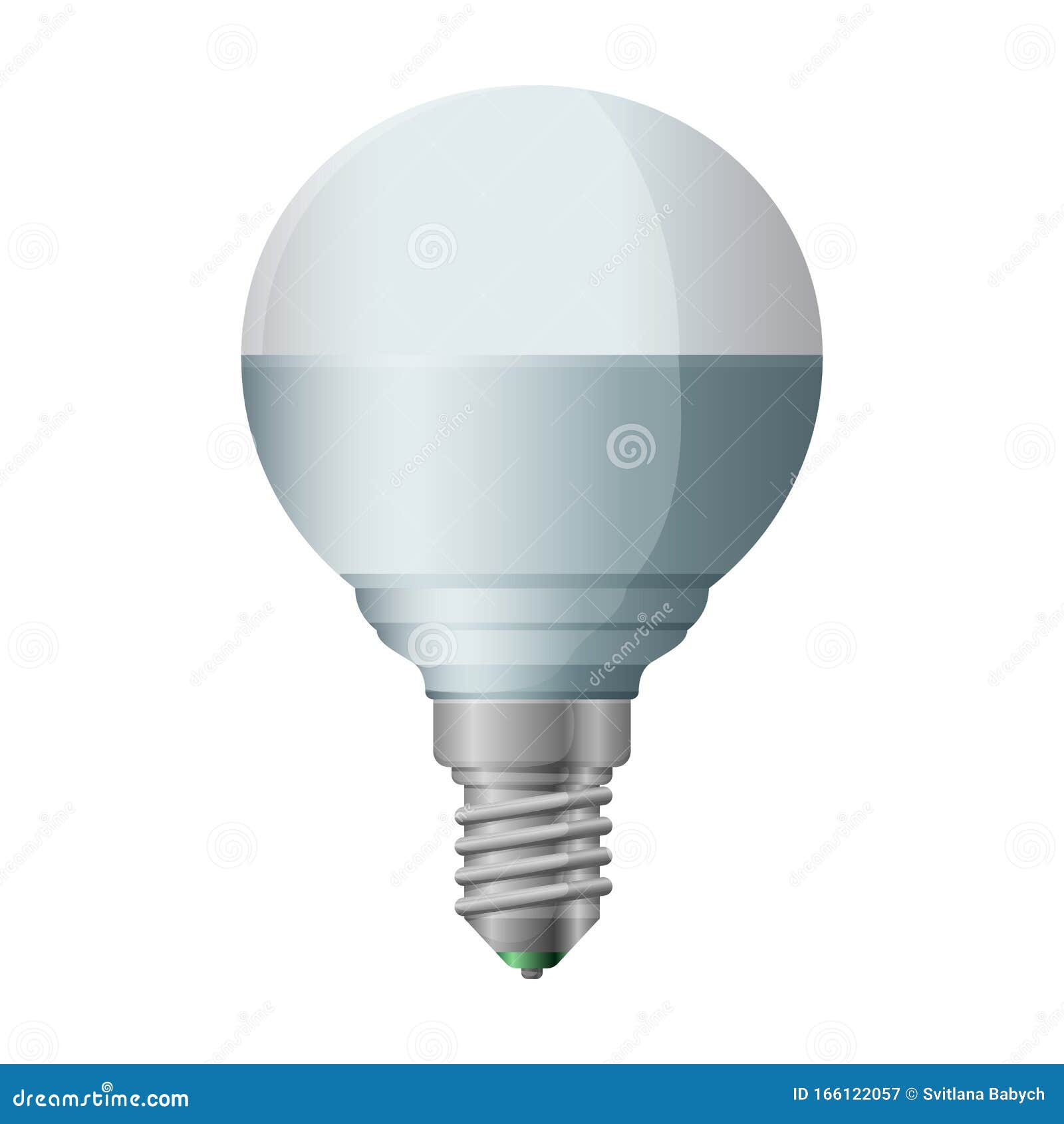 Halogen Bulb Vector Icon. Realistic Vector Icon Isolated on White ...