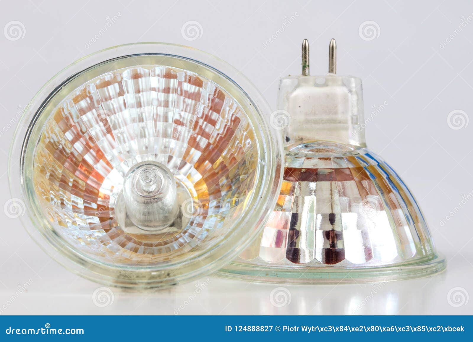 Halogen Bulb on a White Table. Modern Interior Lighting of Apart Stock ...