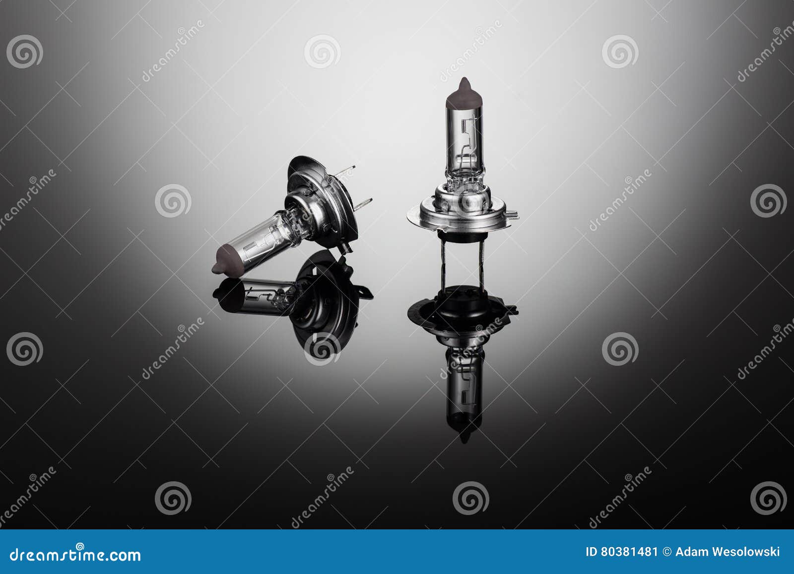 Halogen Car Headlight Bulb H7 Or H4 Stock Image - Image of closeup ...