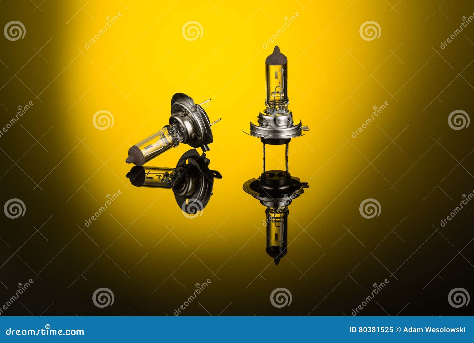 Halogen Car Headlight Bulb H7 Or H4 Stock Image - Image of headlight ...