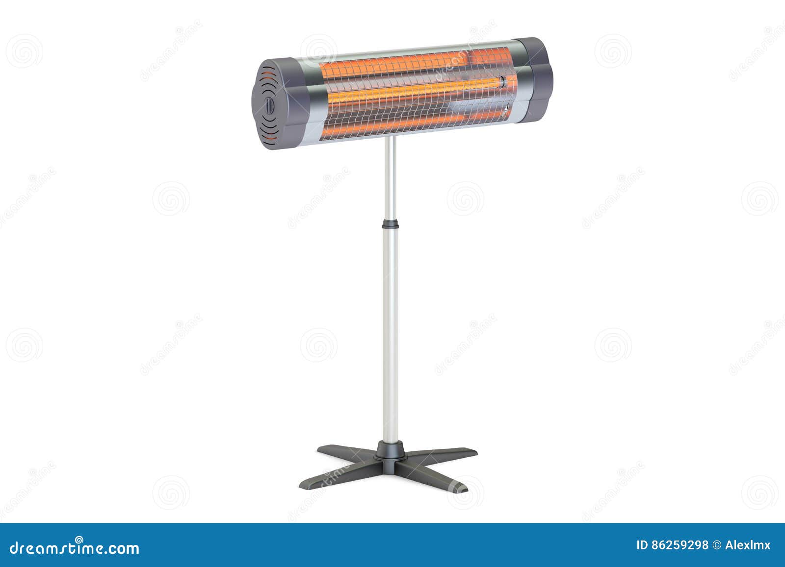 Halogen or Infrared Heater, 3D Rendering Stock Illustration ...