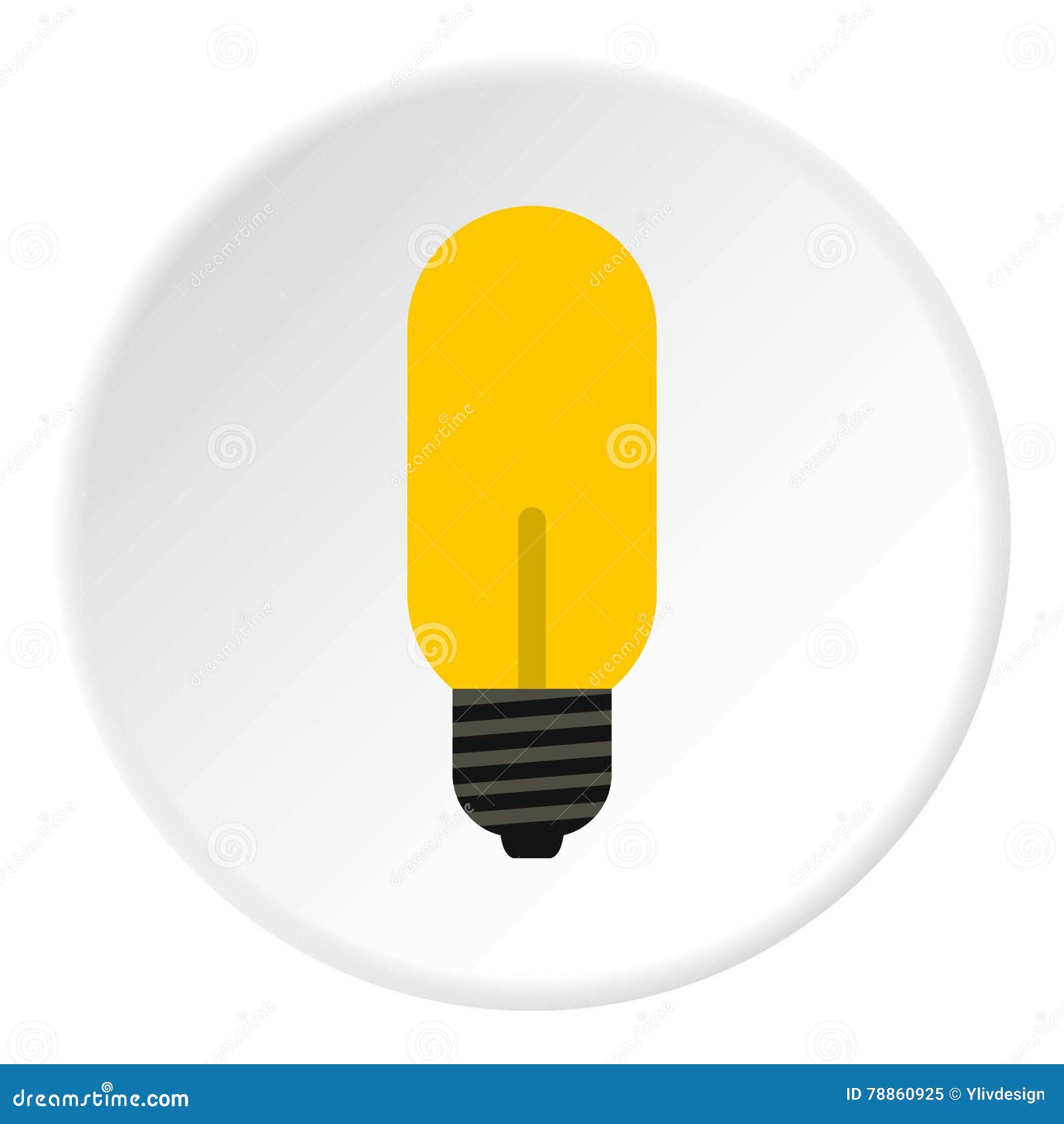 Halogen Lamp Icon, Flat Style Stock Vector - Illustration of bright ...