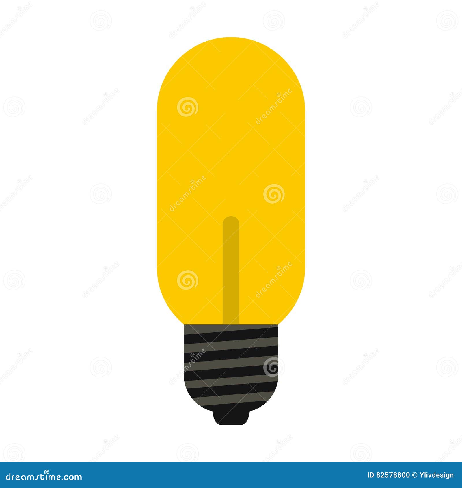 Halogen Lamp Icon, Flat Style Stock Vector - Illustration of ...