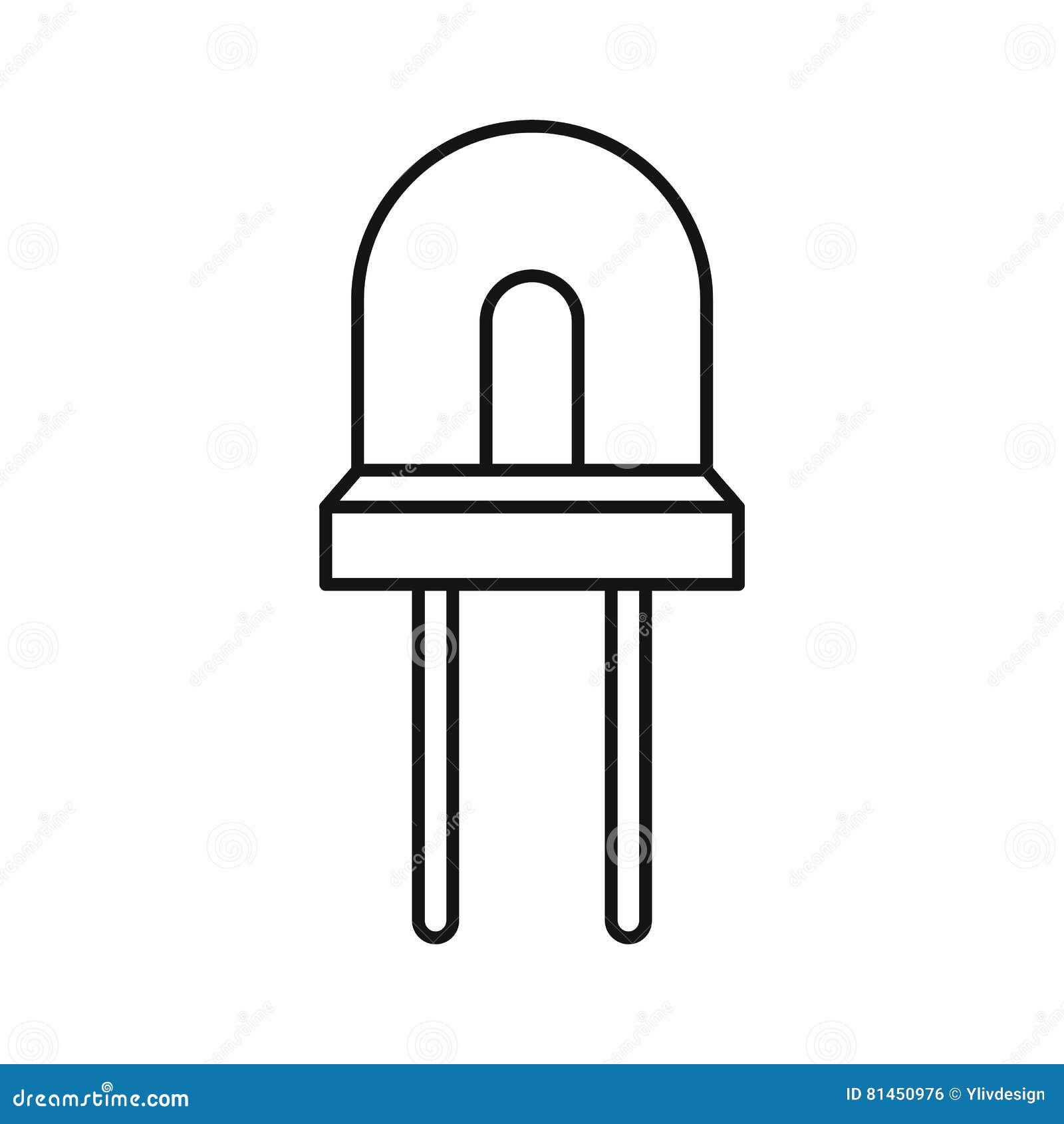 Halogen Lamp Icon, Outline Style Stock Vector - Illustration of ...