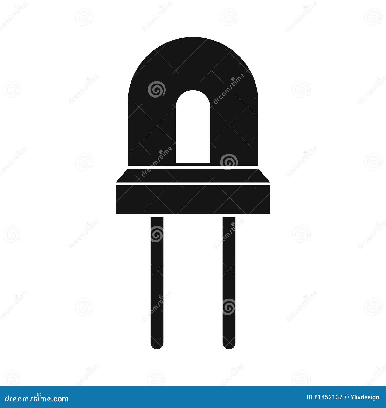Halogen Lamp Icon, Simple Style Stock Vector - Illustration of glass ...