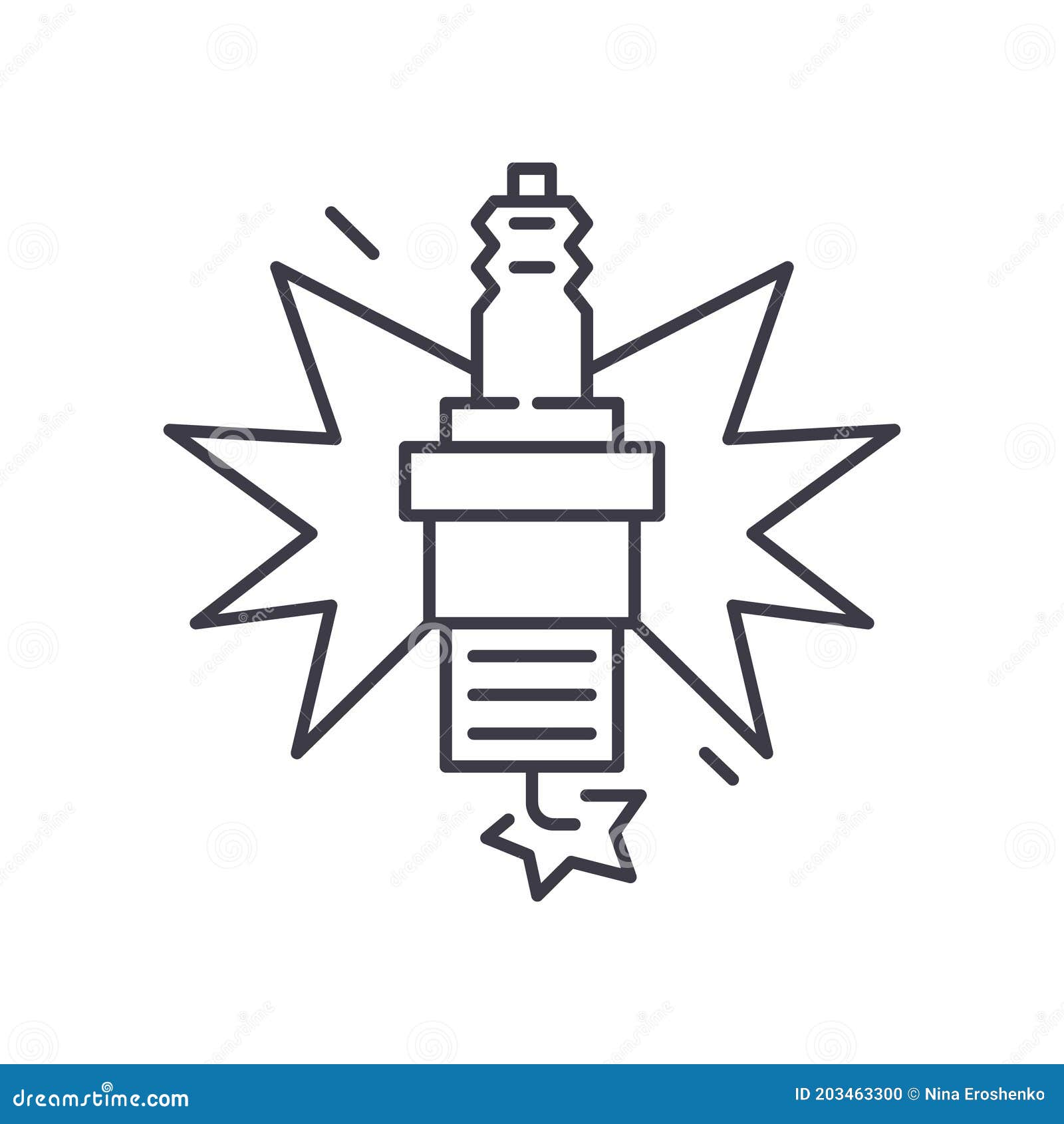 Halogen Lamp Icon, Linear Isolated Illustration, Thin Line Vector, Web ...