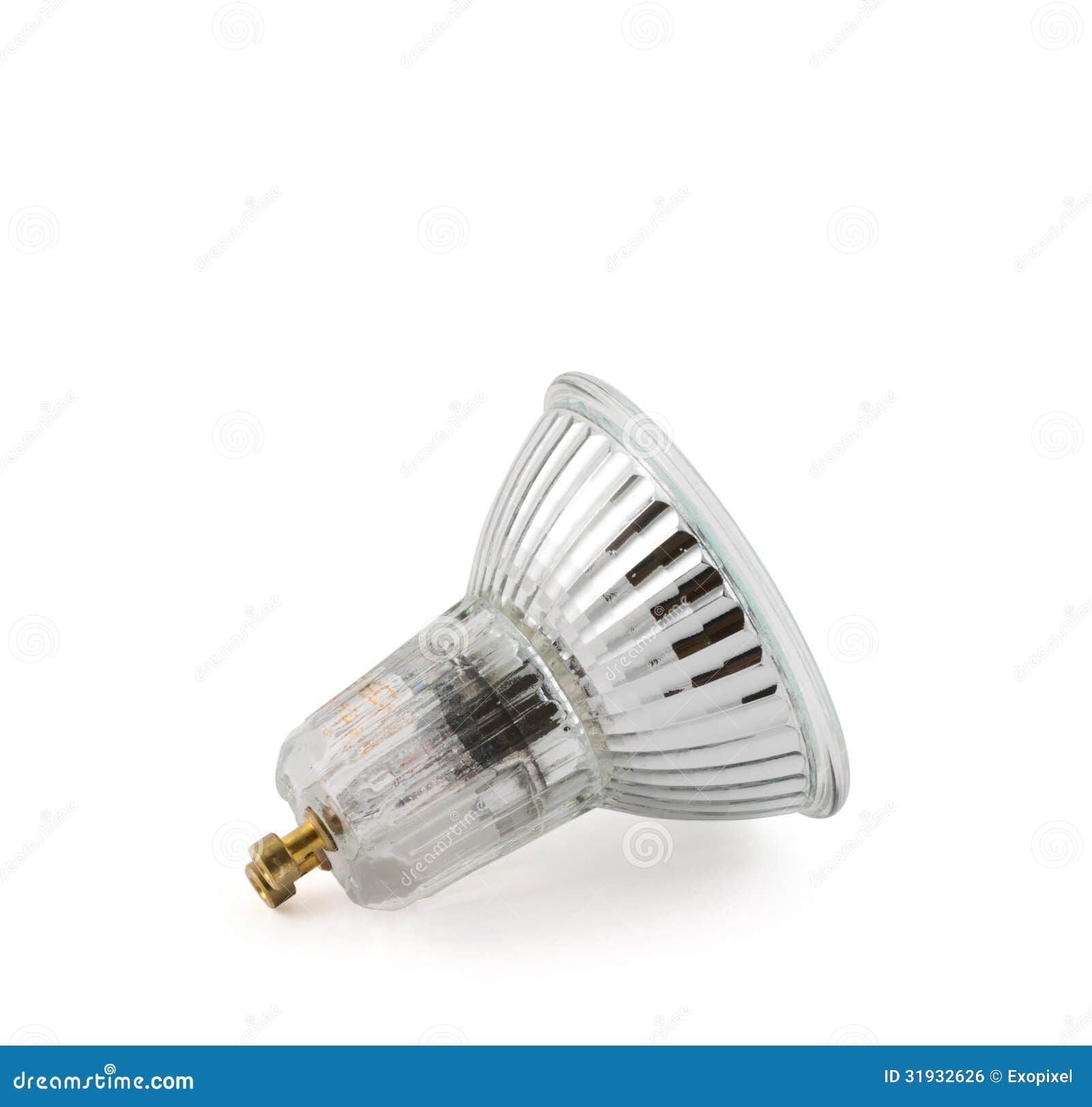 Halogen lamp isolated stock photo. Image of closeup, electric - 31932626