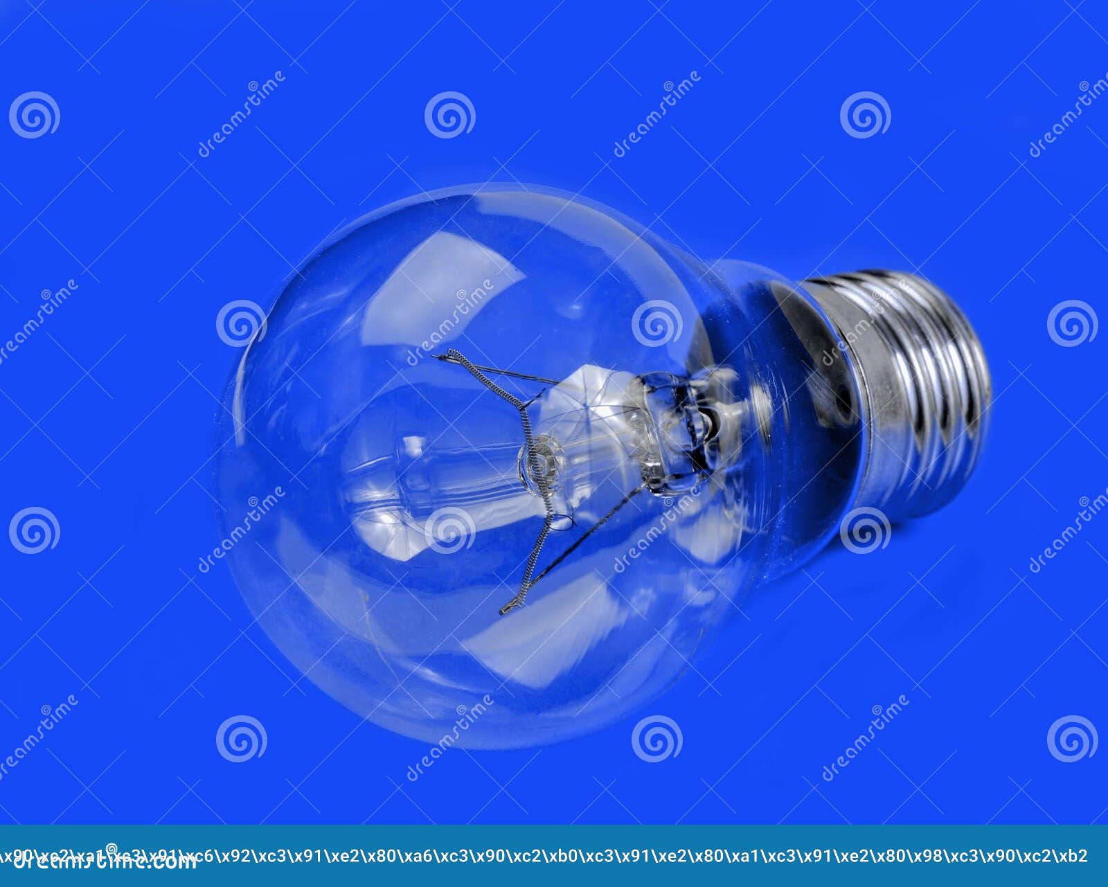 Halogen Light Bulb on a Blue Background. Stock Photo - Image of smart ...
