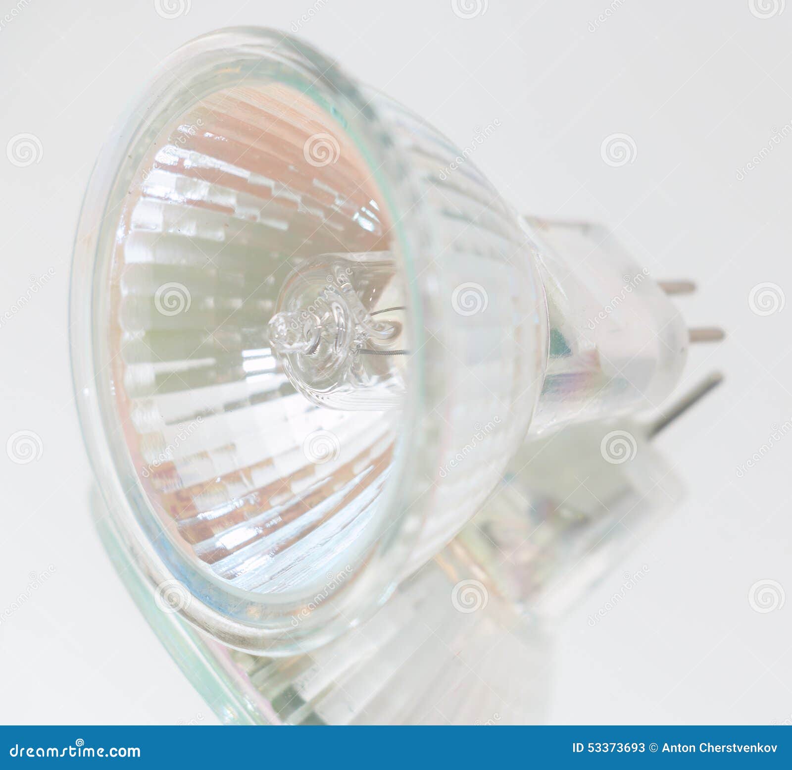 Halogen light bulb G5.3 stock image. Image of glowing - 53373693