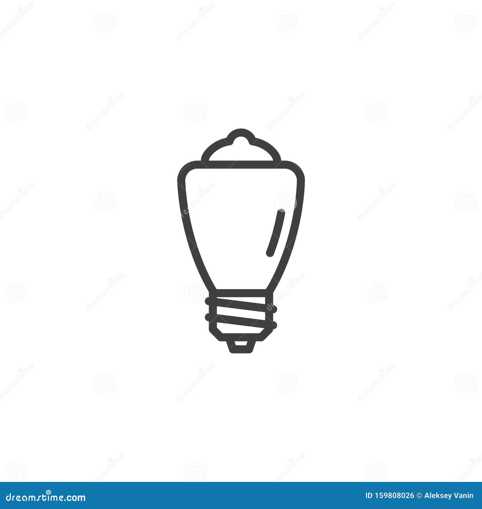 Halogen Light Bulb Line Icon Stock Vector - Illustration of symbol ...