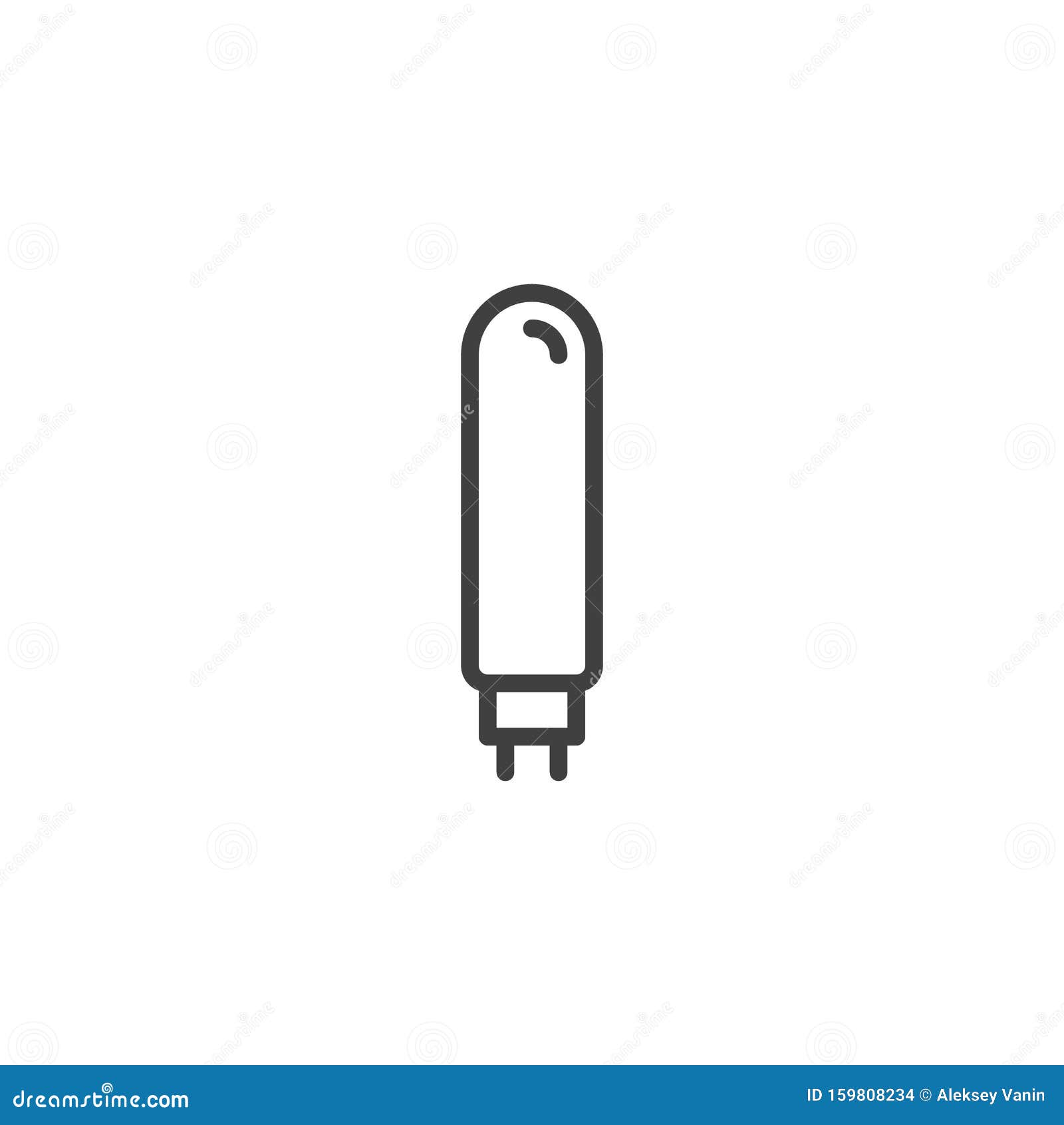 Halogen Light Bulb Line Icon Stock Vector - Illustration of logo ...