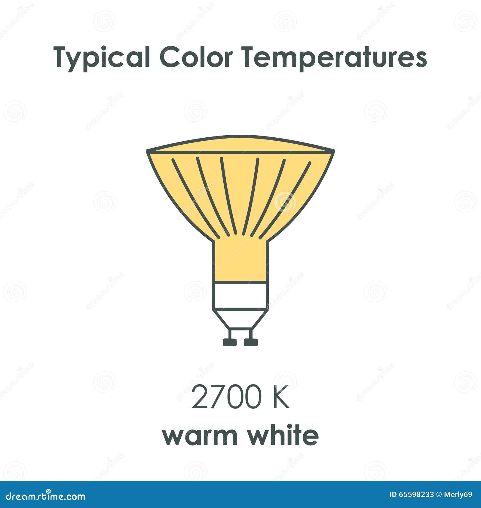 Halogen Light Yellow Bulb. Vector Illustration. Stock Vector ...
