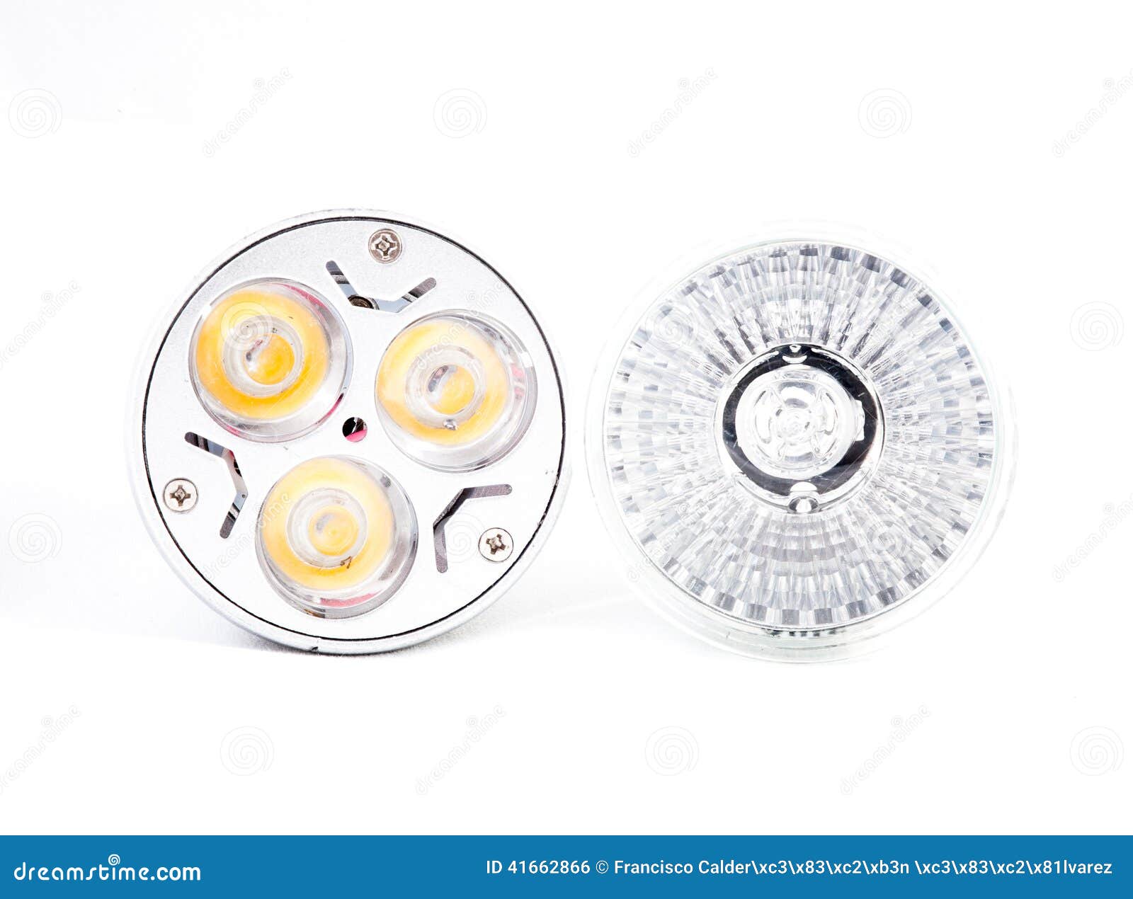 Halogen Spot Light Bulb and LED Energy Saving Bulb Stock Photo - Image ...