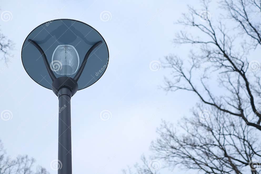 Halogen Spotlight on a Blue Sky Background Stock Photo - Image of tall ...