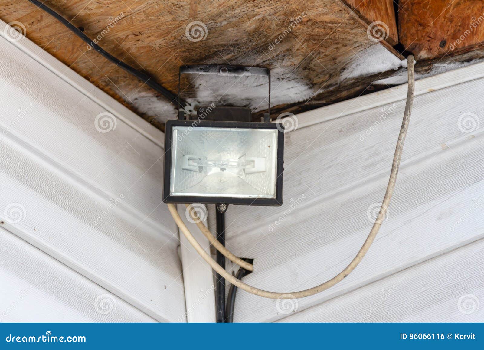Halogen Spotlight in the Corner of the House Stock Photo - Image of ...