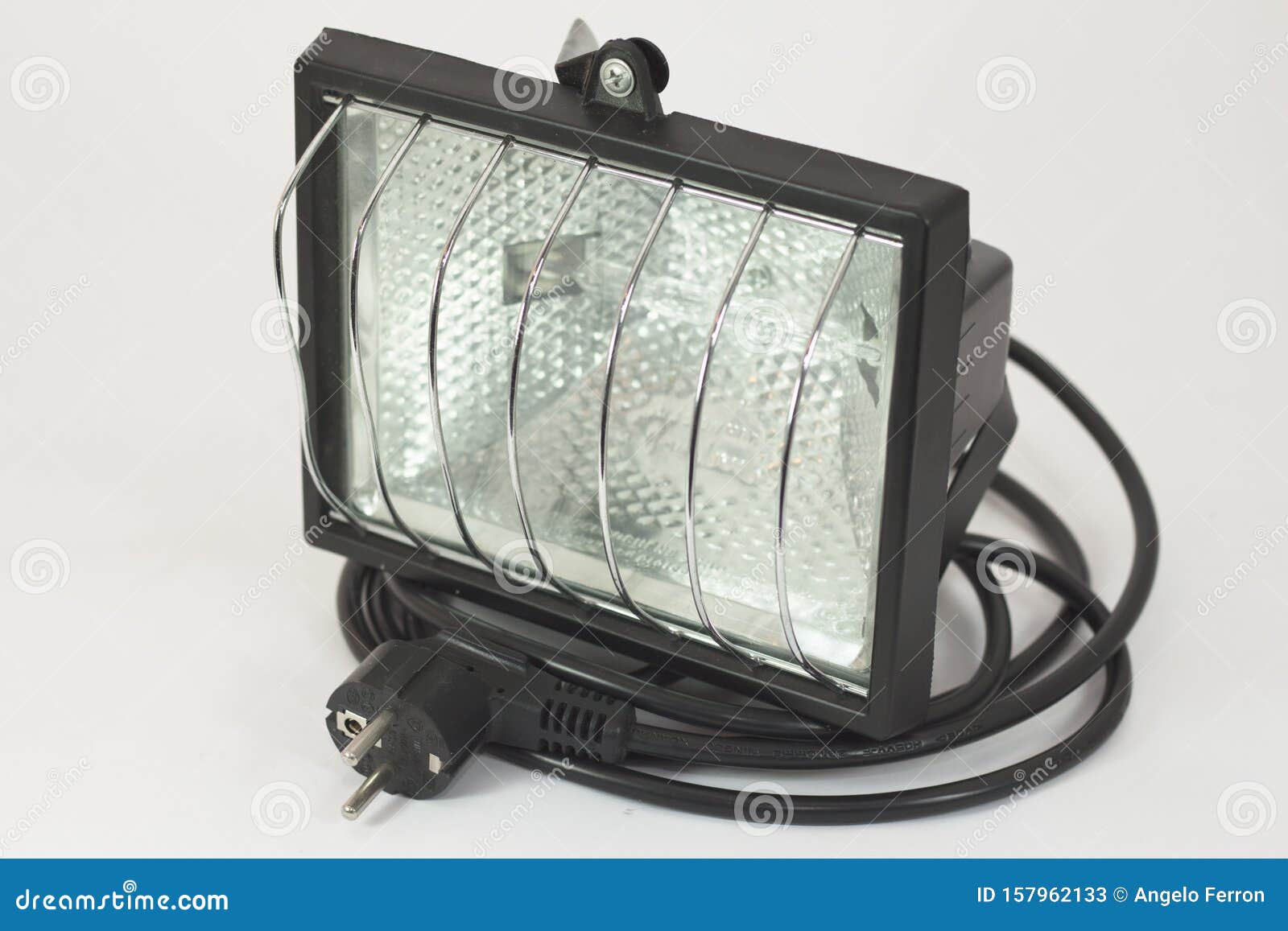 Halogen Spotlight for Outdoor Use on Site Stock Image - Image of ...