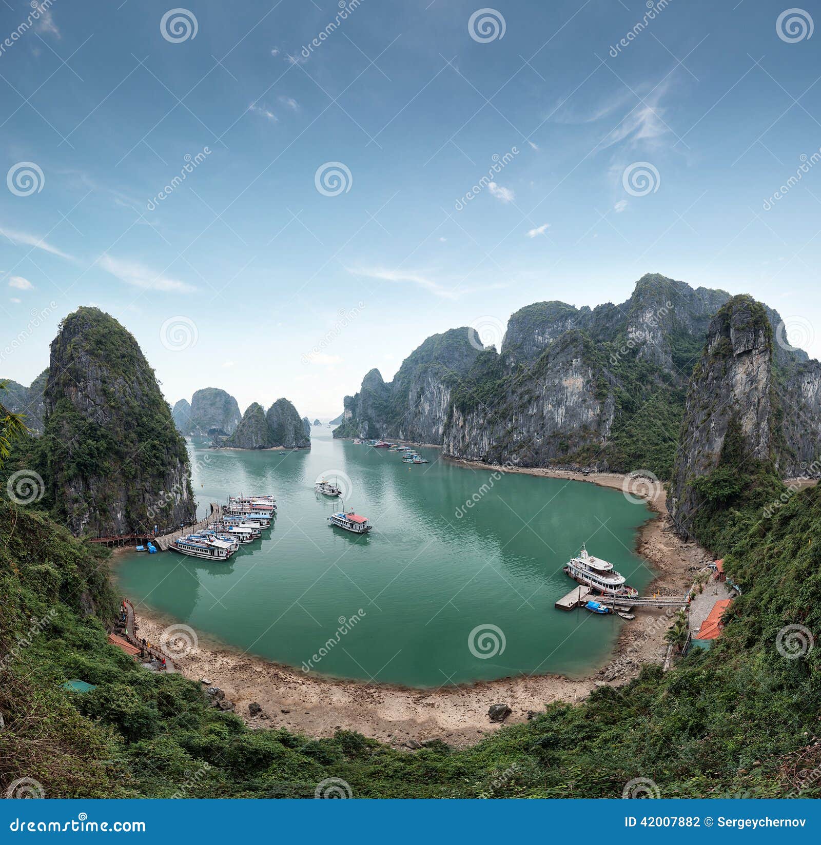 Halong Bay Vietnam. Ha Long Bay View Stock Photo - Image of panoramic ...