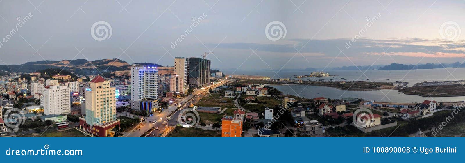 Halong city, vietnam editorial stock photo. Image of skyline - 100890008