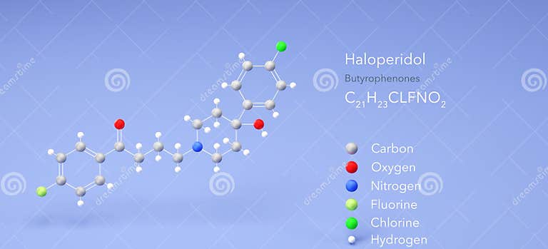 Haloperidol Molecule, Molecular Structures, Haldol, 3d Model ...
