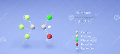 Halothane Molecule, Molecular Structures, General Anaesthetic, 3d Model ...