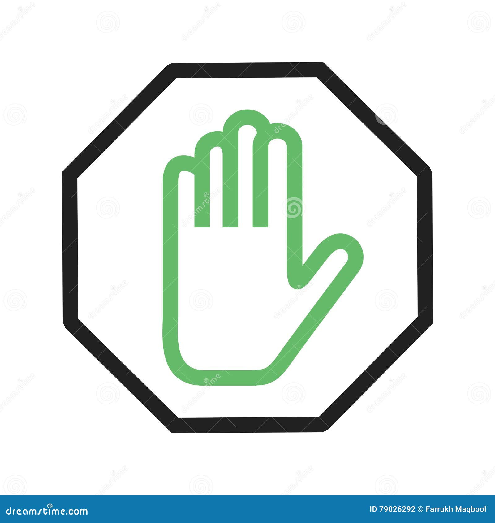 Halt stock vector. Illustration of halt, symbol, icon - 79026292