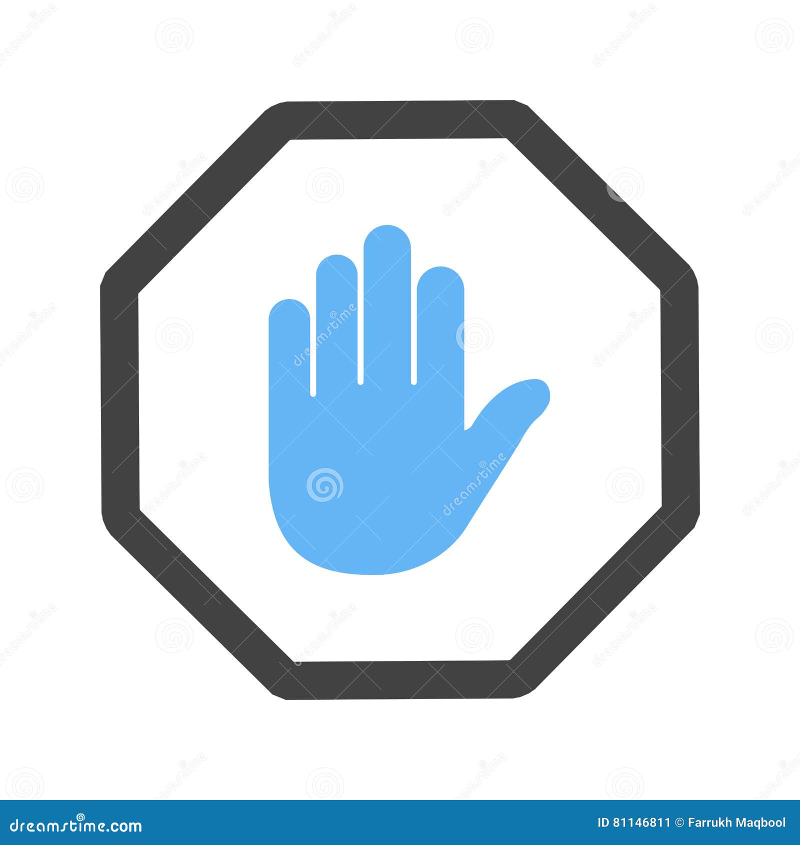 Halt stock vector. Illustration of interrupt, risk, sign - 81146811