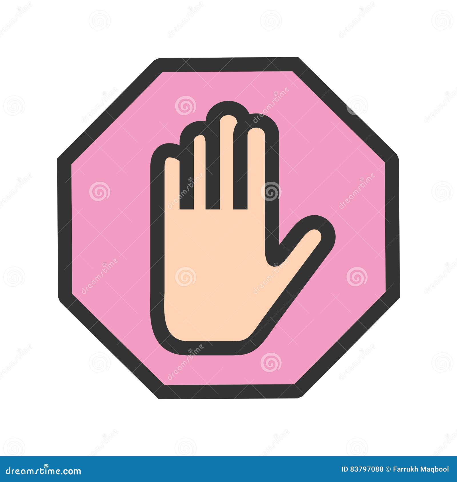 Halt stock vector. Illustration of sign, icon, label - 83797088