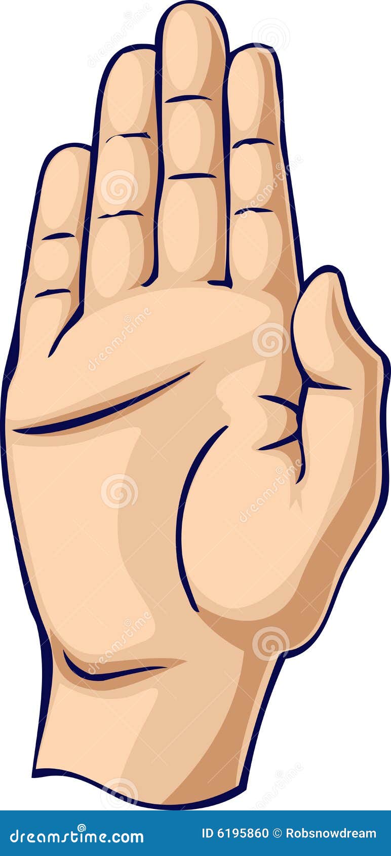 Halt/Stop hand gesture stock vector. Illustration of shadow - 6195860