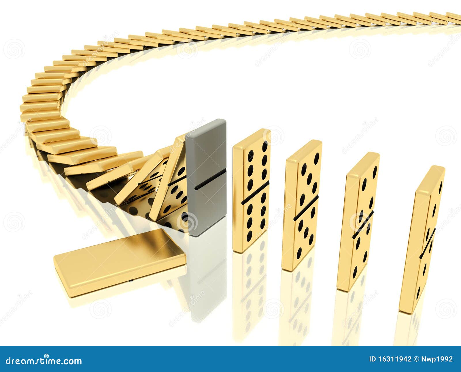 Halted Dominoes Effect Stock Photo | CartoonDealer.com #16311942