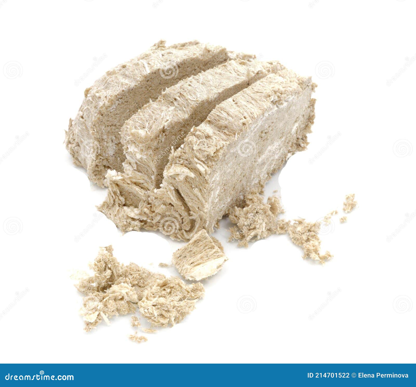 Halva Cut into Large Pieces Isolated on White Background Stock Photo ...