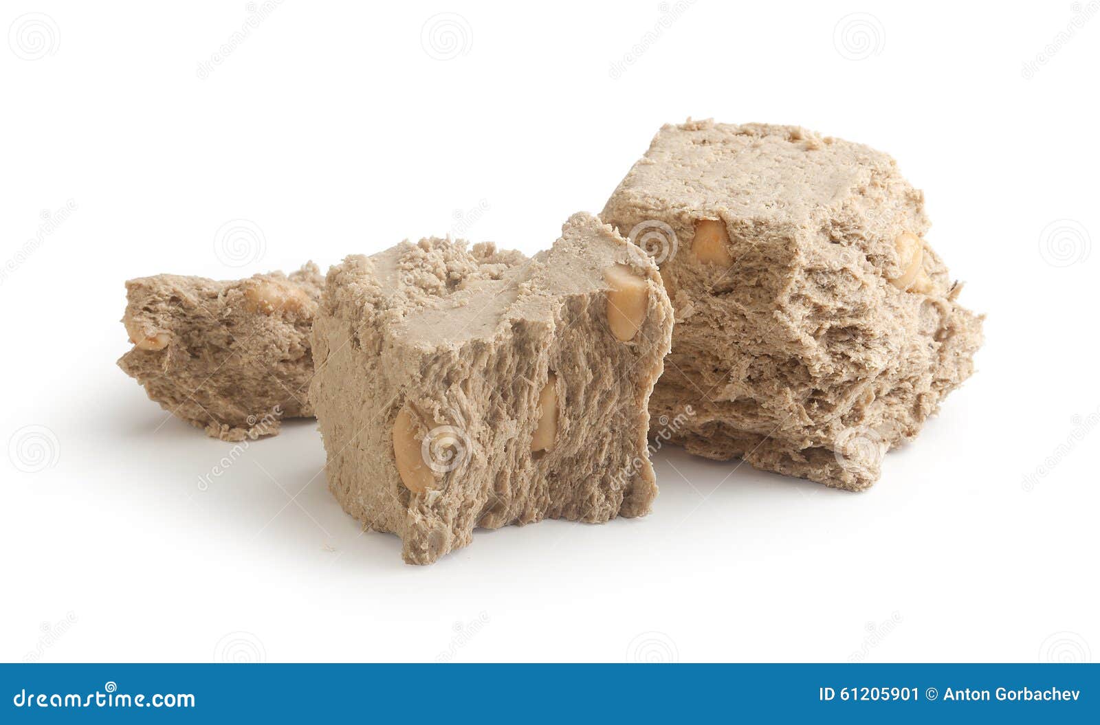 Halva with peanuts stock image. Image of clipping, food - 61205901
