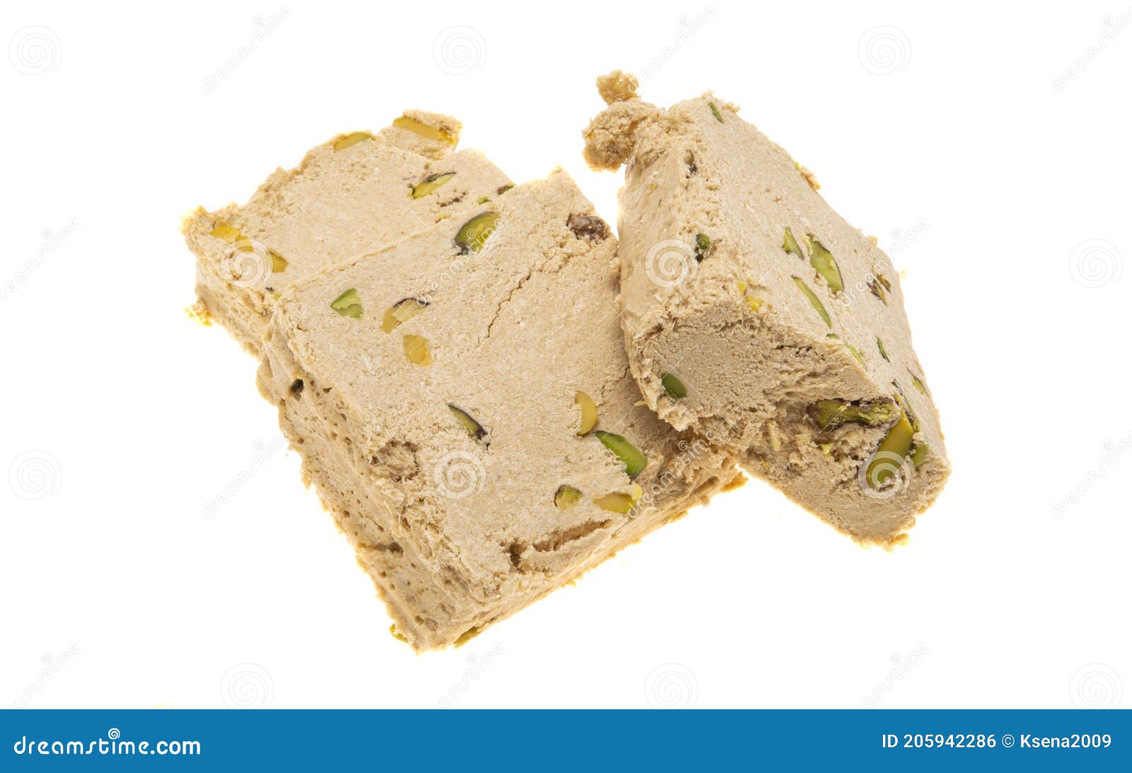 Halva with Pistachios Isolated Stock Photo - Image of cuisine, halawa ...