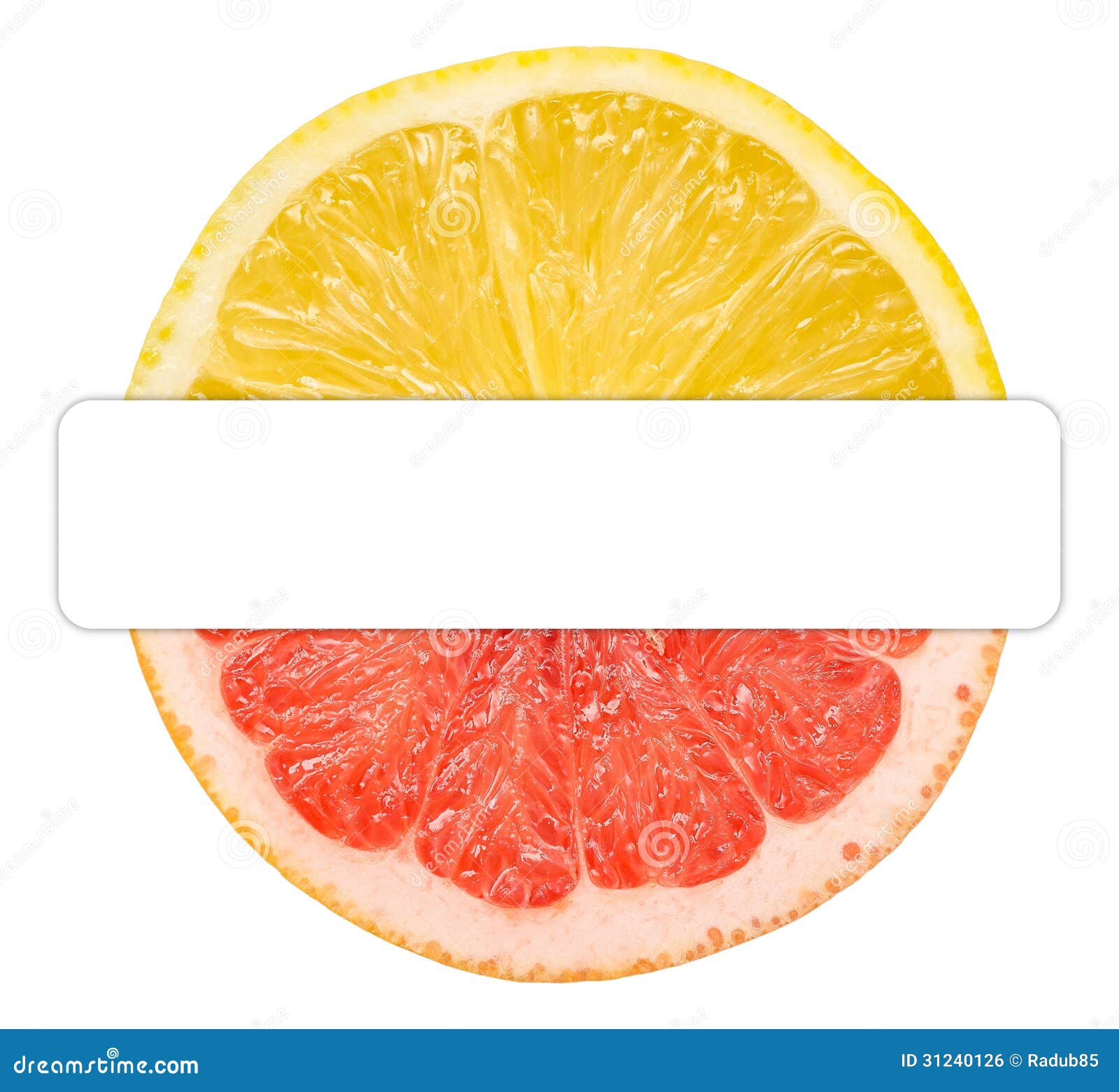 Halve Citroen Halve Grapefruit Stock Foto - Image of voedsel, vers ...