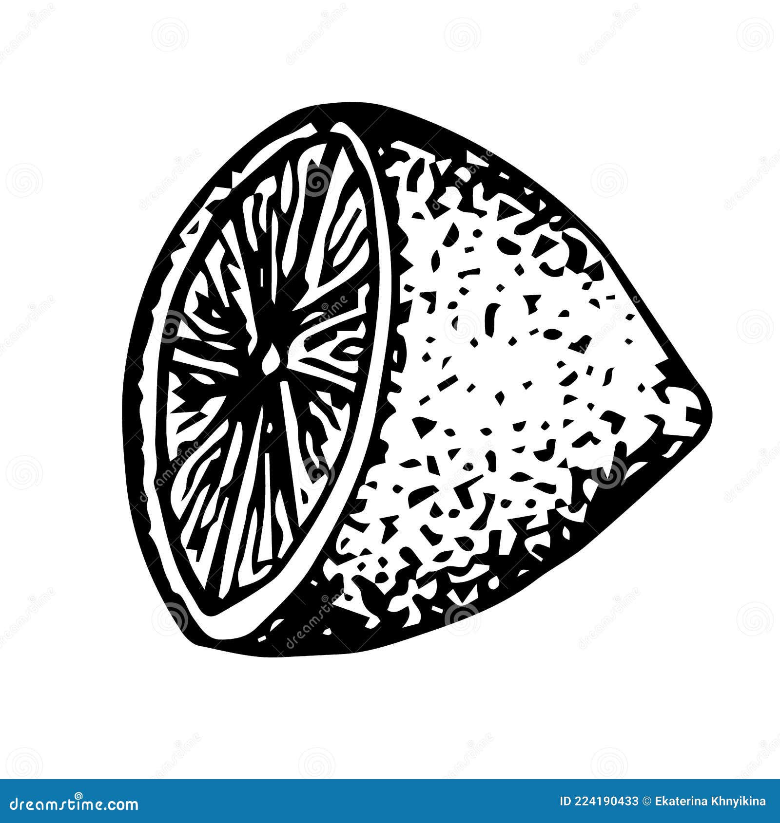 Halve Citroenvector Illustratie Hand Tekening Vector Illustratie ...