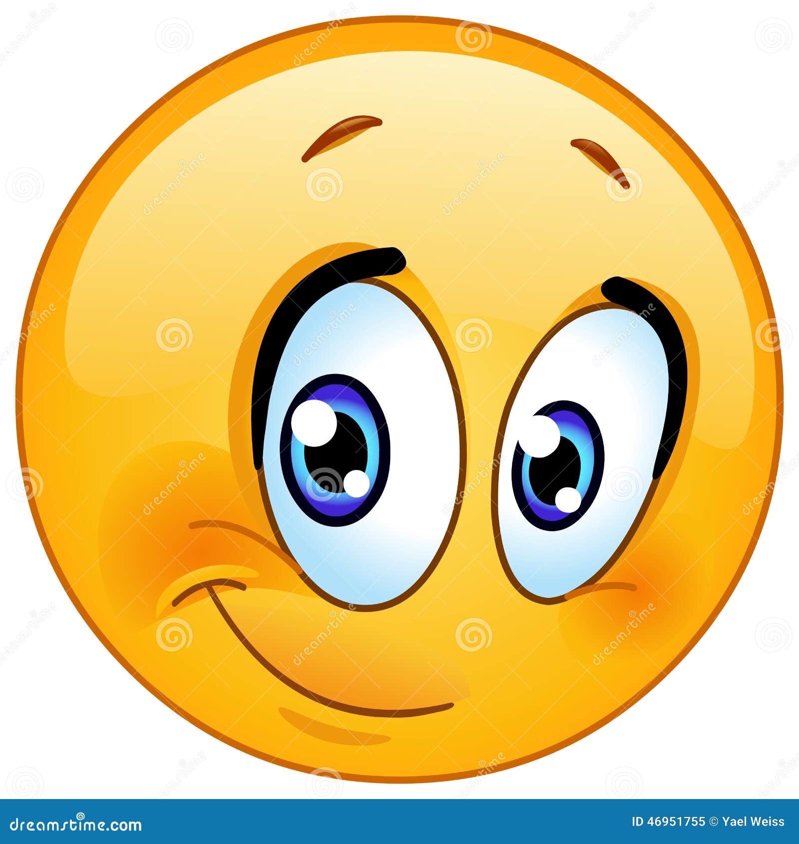 Halve glimlach emoticon vector illustratie. Illustration of meisje ...