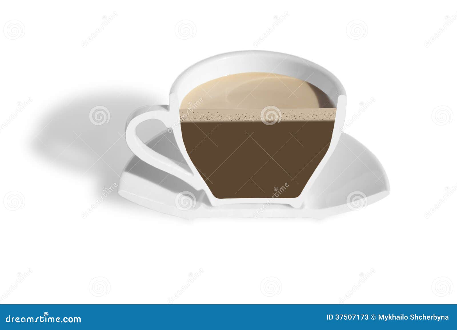 Halve kop van koffie. stock afbeelding. Image of half - 37507173