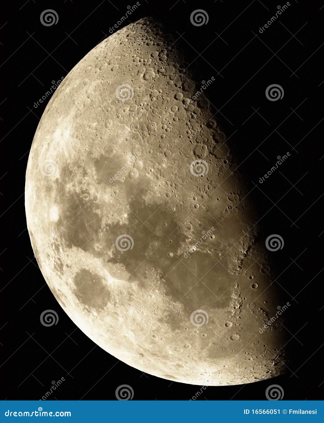 Halve Maan stock afbeelding. Image of ruimte, half, maan - 16566051