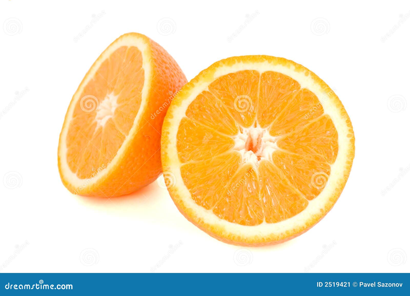 Halve sinaasappel twee stock afbeelding. Image of gezond - 2519421