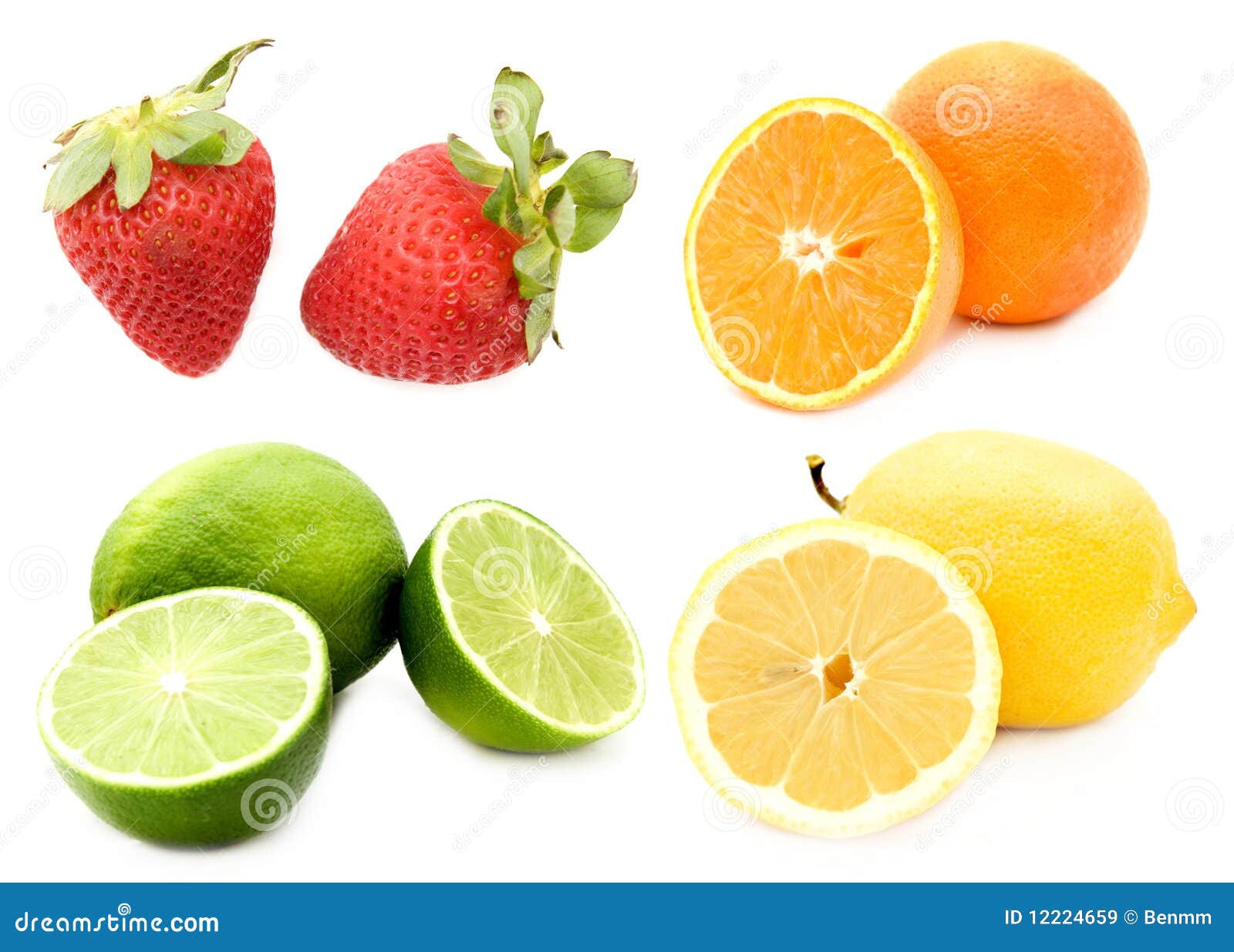 Halved citrus fruits stock image. Image of isolated, salad - 12224659