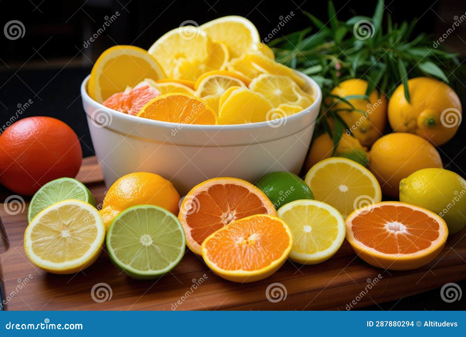 Halved Citrus Fruits Ready for Juicing Stock Illustration ...