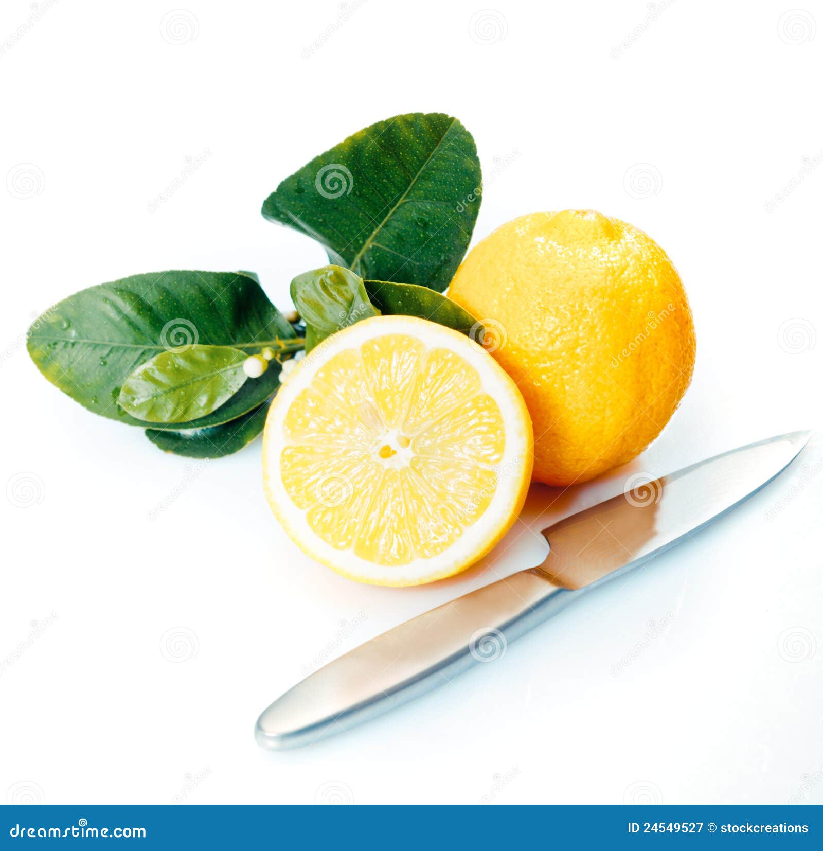 Halved fresh lemon stock image. Image of dessert, fruit - 24549527