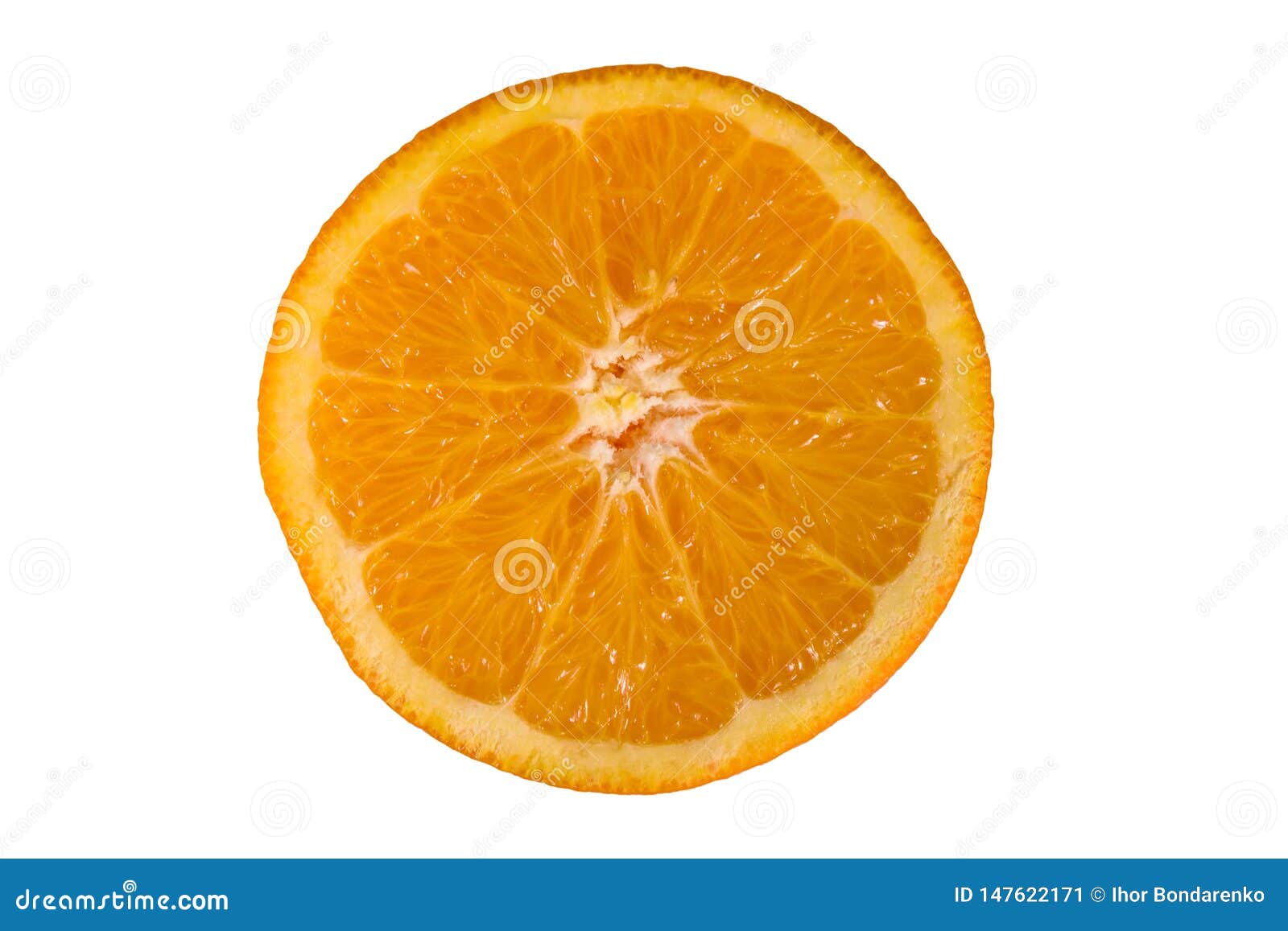 Halved Orange Fruit Isolated on a White Background Stock Image - Image ...