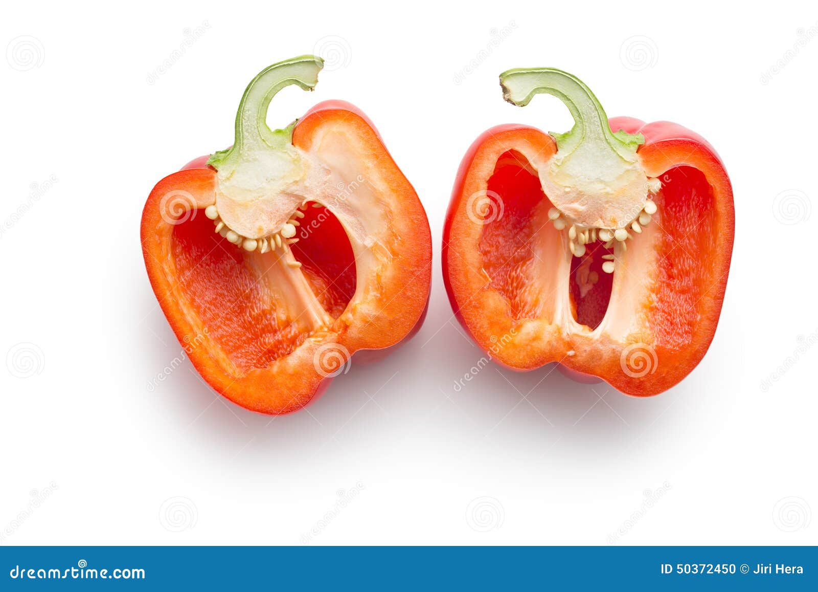 Halved red bell pepper stock photo. Image of paprika - 50372450